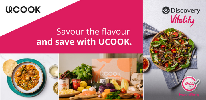 Our gift to you... 50% off your first UCOOK meal with Vitality HealthyDining - Discovery